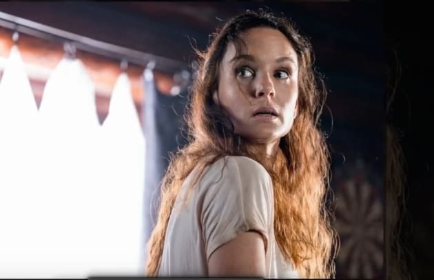 I'm trying. You know, your legs are about nine feet long! - TV Fanatic