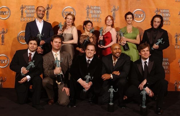 Six Feet Under Cast Pose With Awards Tv Fanatic